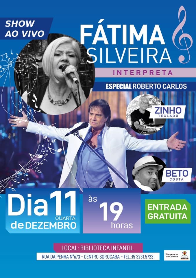 Fátima Silveira canta Roberto Carlos na Biblioteca Infantil